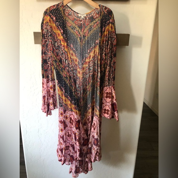 Umgee | Sweaters | Umgeemixed Pattern Patchwork Style Boho Open Front ...